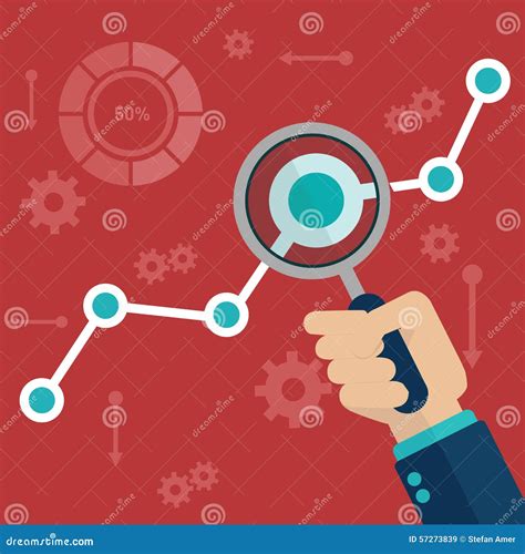 flat vector illustration of web analytics information and development website statistic stock