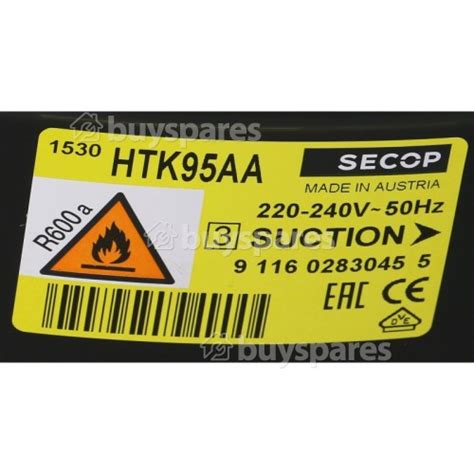 Electrolux Group Compressor : Secop HTK95AA R600A | BuySpares