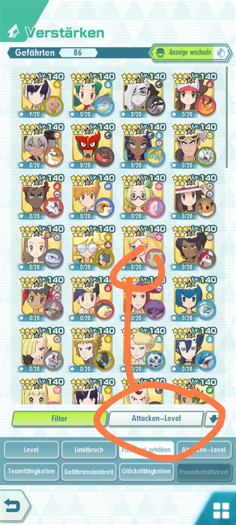 Display Bug When Sorting By Move Level Rpokemonmasters