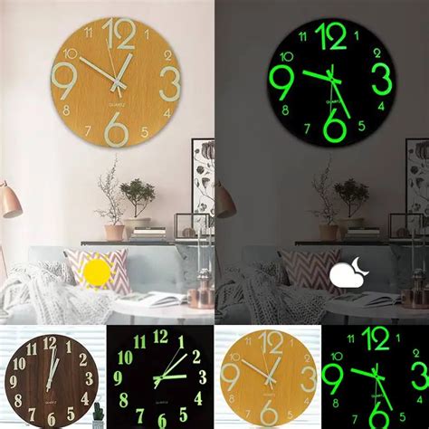 Diy 3d светящиеся Подвесные часы светящиеся темные акриловые Короткие цифровые настенные часы
