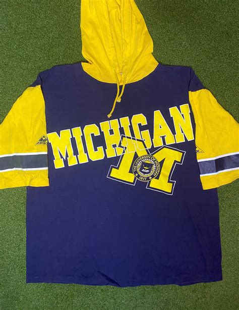 90s Michigan Wolverines Vintage College Hoodie Large Gametime Vintage