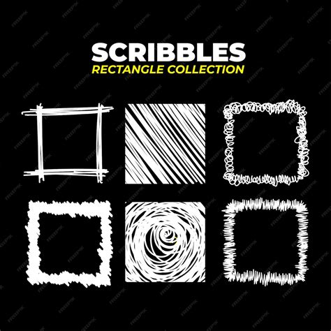 Premium Vector Vector Set Of Hand Drawn Squares Or Rectangle Lines Textures Hatching Scratch