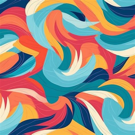 Premium Ai Image A Colorful Abstract Background With Wavy Shapes Generative Ai