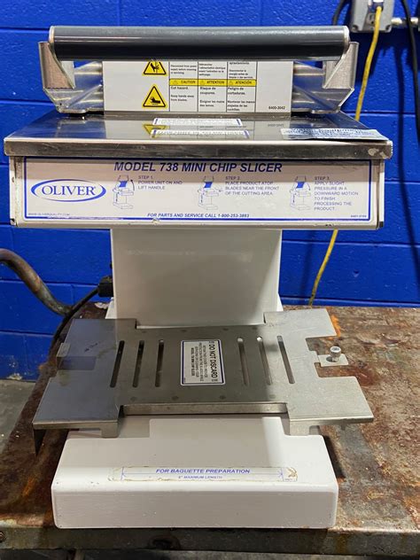 Oliver 738 Gravity Feed Mini Chip Slicer With Blade Cover 115v Vision Equipment
