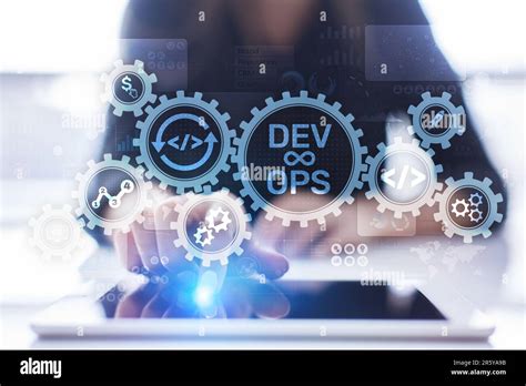 DevOps Agile Development Concept On Virtual Screen Stock Photo Alamy