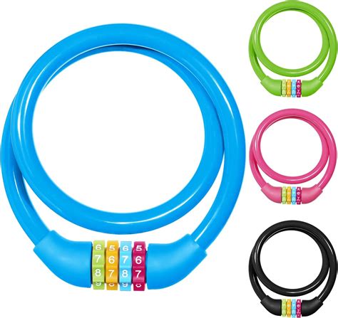 Ainiv Bike Lock 4 Digit Password Bicycle Lock 65cm Portable Anti