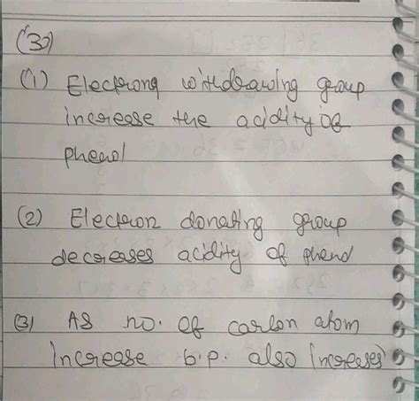 33 A What Is The Effect Of I Electron Withdrawing Group On The
