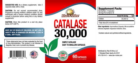 Catalase 30 000 Rise N Shine Llc