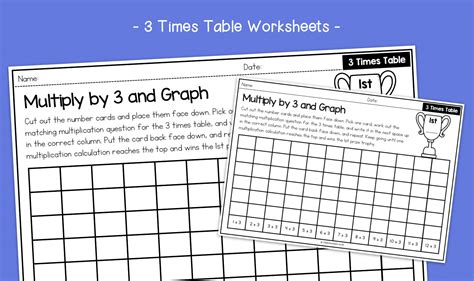 Multiply By 3 And Graph 3 Times Table Activity Worksheets Ks2
