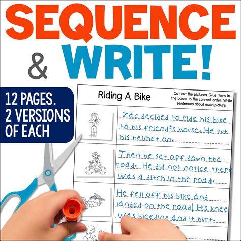 Sequencing Pictures And Sentence Writing Practice Worksheets Printable PDF Writing Pages About