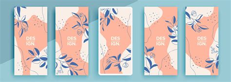 소셜 네트워크 스토리 벡터 일러스트레이션을 위한 트렌디한 편집 가능한 템플릿입니다 소셜 미디어를 위한 디자인 배경 Brand