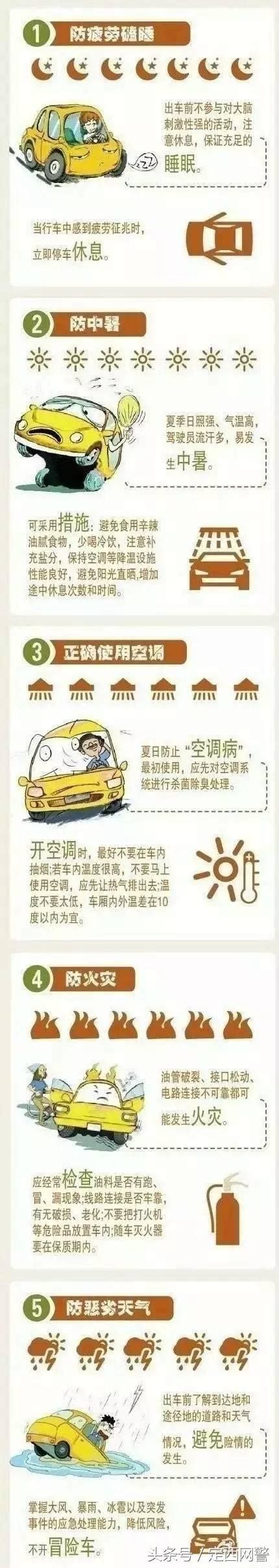 這些夏季安全駕車事項，老司機們都應該注意！ 每日頭條
