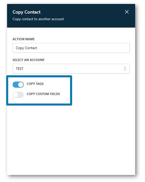 New Feature Copy Contact Workflow