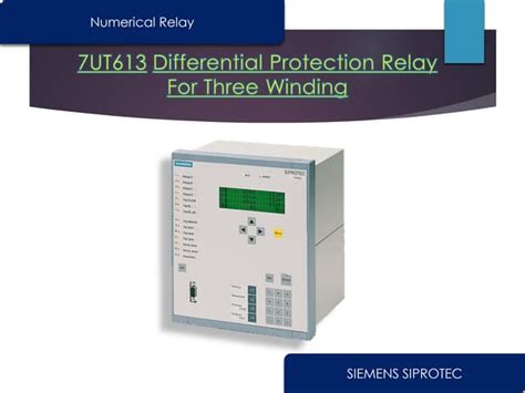 7ut63 Differential Protection Relay Pdf