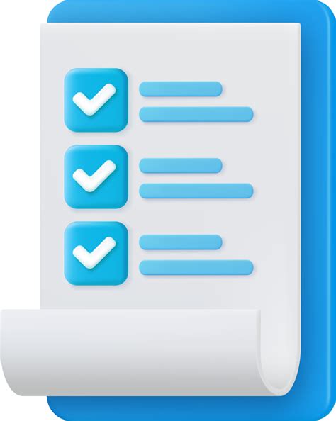 Clipboard And Check Marks PNG