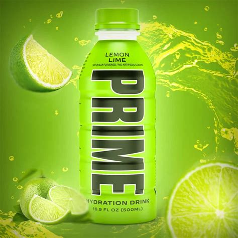 Download Prime Lemon Lime Hydration Drink Splash Wallpaper