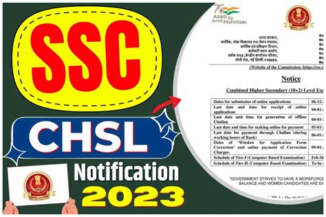 Ssc Chsl Notification 2023 Application केंद्रीय मंत्रालयों में Ldc Deo की हजारों नौकरियां