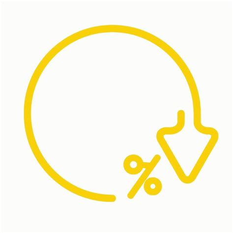 Premium Vector Percent Down Line Icon Isolated On White Background