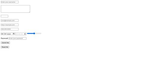 Html Form And Inputs Types