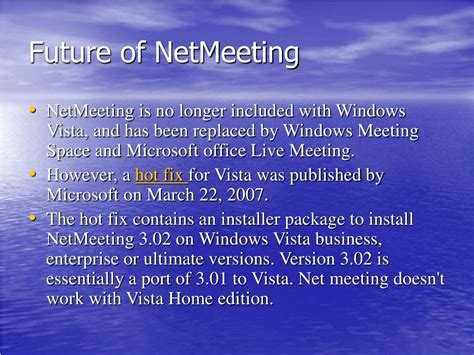 Ppt Microsoft Netmeeting Powerpoint Presentation Free Download Id 22177