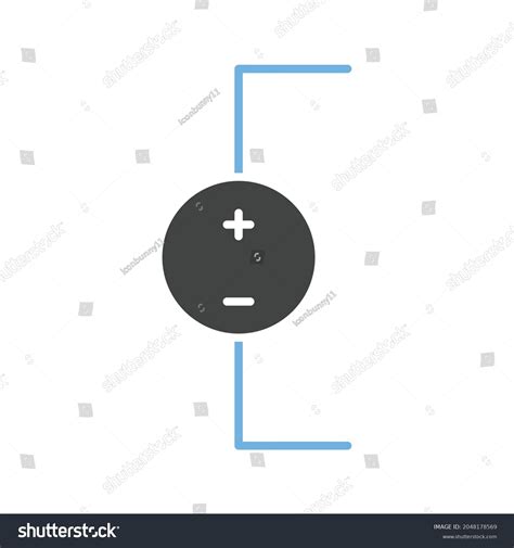 Dc Voltage Source Icon Vector Image Stock Vector Royalty Free 2048178569