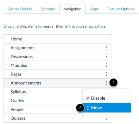 How To Edit Canvas Course Navigation Menu Uc San Diego Extended