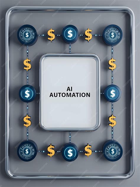 Ai Automation And Dollar Flow Frame Concept As A Futuristic Border Frame Featuring Ai Automation
