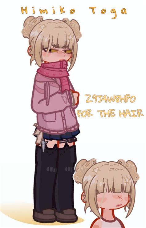 GL2 Himiko Toga Hair Code Gacha Base Poses Cute Character Design