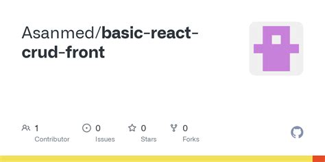 GitHub Asanmed Basic React Crud Front