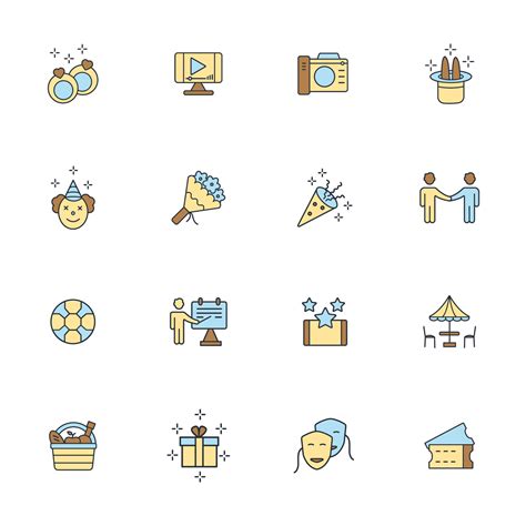 Event Icons Set Event Pack Symbol Vector Elements For Infographic Web