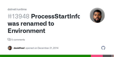 Processstartinfoenvironmentvariables Was Renamed To Environment