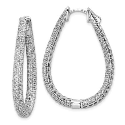 Sterling Shimmer Sterling Silver Rhod Plated 308 Stone Pavé 12mm 1