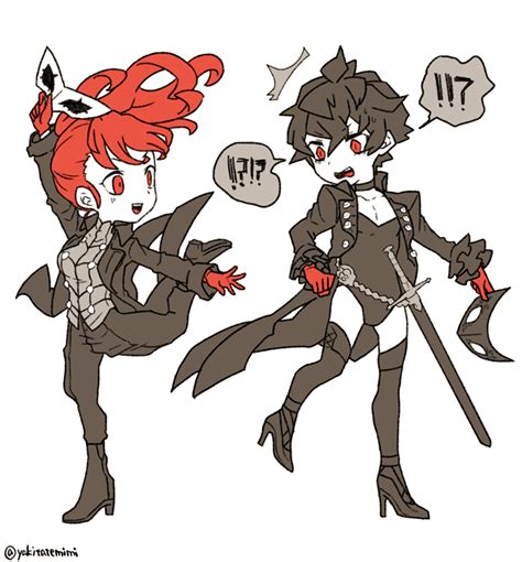 Safebooru 1boy 1girl Amamiya Ren Amamiya Ren Cosplay Atlus Black