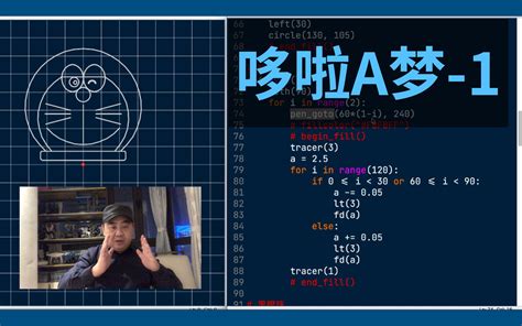 Python Turtle 海龟绘图 第17课 哆啦a梦 头部哔哩哔哩 ゜ ゜つロ 干杯~ Bilibili