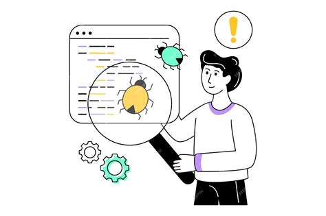 Premium Vector Debugging Flat Style Design Vector Illustration Stock