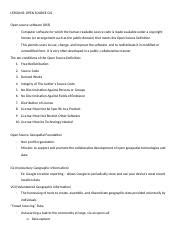 GIS Final Exam Docx LESSON OPEN SOURCE GIS Open Source Software OSS Computer Software For