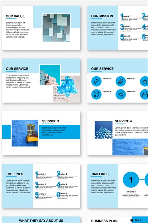 Professional Blue Presentation Powerpoint Template 89685