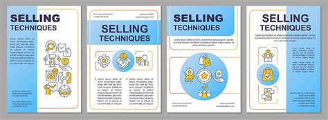 Sales Techniques Blue Brochure Template Guidebook Booklet Customer
