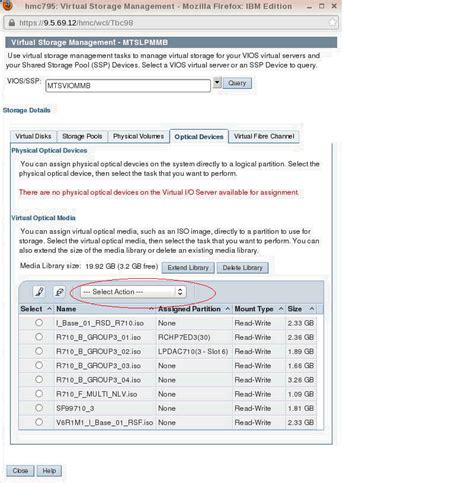 creating a virtual optical drive in a hmc managed vios partition