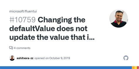 Changing The Defaultvalue Does Not Update The Value That Is Displayed In The Textbox Issue