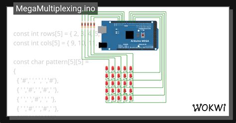 Led Multiplexing With A Mega Wokwi Esp32 Stm32 Arduino Simulator