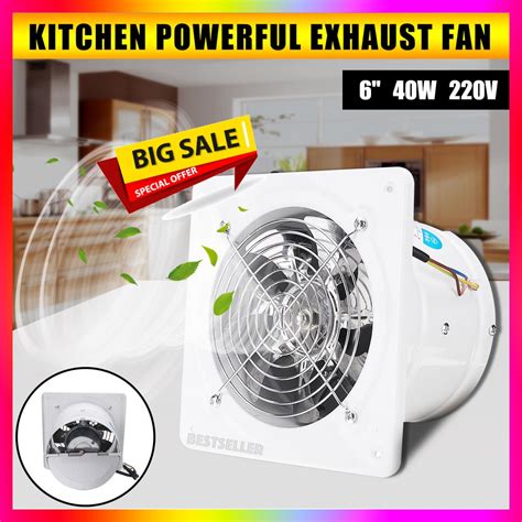 🔥พัดลมดูดอากาศแบบอินไลน์ขนาด 6 นิ้ว พัดลมระบายอากาศ ตัวดูดอากาศ พัดลมดูดควัน สำหรับห้องครัว