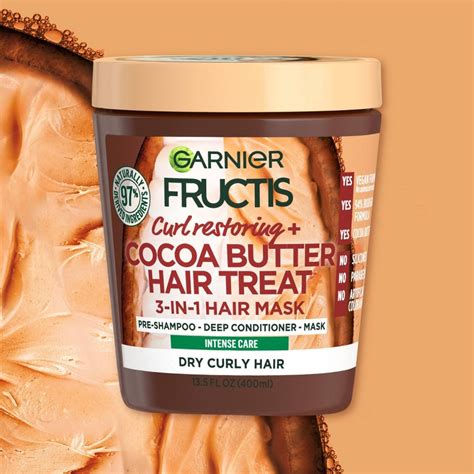 Buy Garnier Fructis Curl Restoring Cocoa Butter Hair Treat 3 In 1 Mask 13 5 Fl Oz Online At