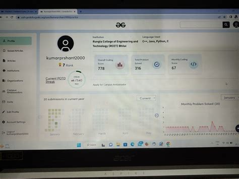 Prashant Kumar On Linkedin Gfg Tshirt Geeksforgeeks Potd Potd