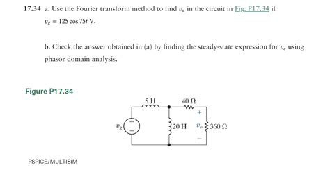 Solved 1734 ﻿a ﻿use The Fourier Transform Method To Find