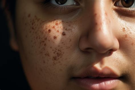Premium Photo Woman Face With Symptoms Of Skin Infection
