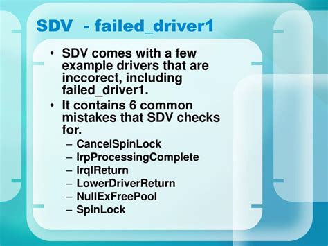 Ppt Windows Driver Verification Powerpoint Presentation Free Download Id881708