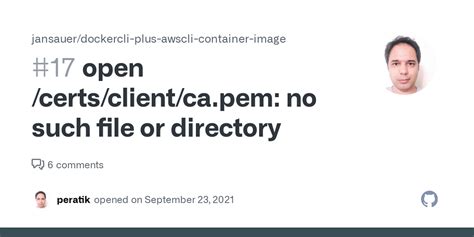 Open Certsclientcapem No Such File Or Directory · Issue 17