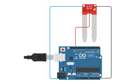 Circuit Design Soil Moisture Sensor Tinkercad