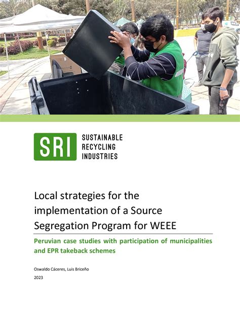 Local Strategies For The Implementation Of A Source Segregation Program For Weee World